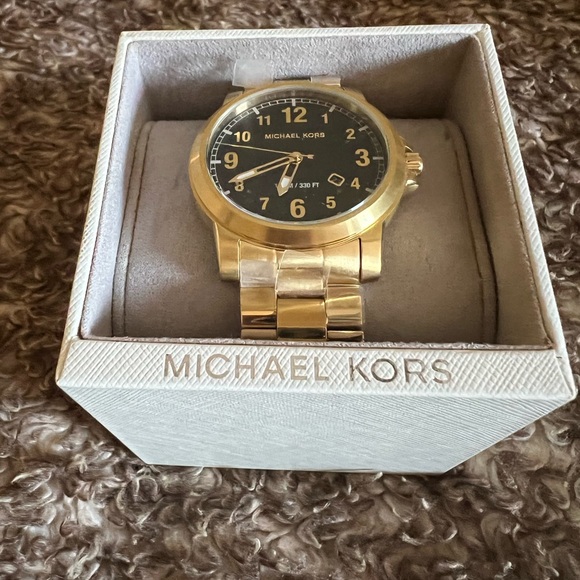 Michael Kors Collection | Accessories | Men Michael Kors Gold Watch ...